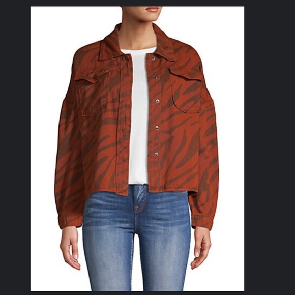Lea & Viola | Jackets & Coats | Zebra Print Denim Jacket | Poshmark